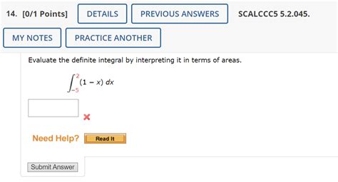 Solved Evaluate The Definite Integral By Interpreting It In