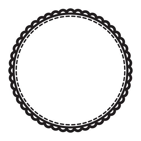 Simple Repetitive Patterned Circular Label Element Vector Clipart