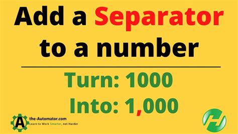 Effortlessly Add Thousands Separators To Numbers In Autohotkey With