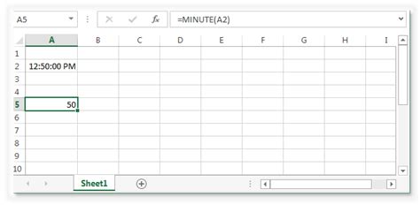 Excel Minute Function W3resource