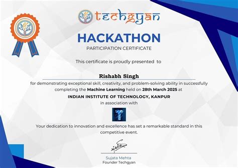 Machinelearning Hackathon Ai Innovation Datascience Techgyan Rishabh Bhadhauriya