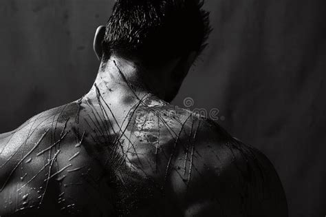 Ai Generative Man S Back Full Of Scars Stock Illustration Illustration Of Suit Shirt 348108746
