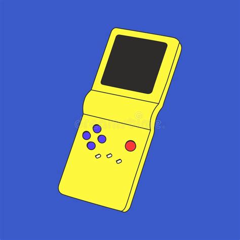 A Retro Yellow Handheld Gaming Console Inspired Stock Vector Illustration Of Console Brand