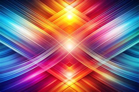 Abstract Colorful Diagonal Lines And Glowing Lights Background
