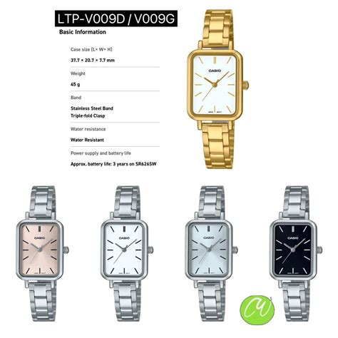 New Casio Women Model Ladies Dressy Classic Watch Ltp V009d 1e 2e 4e 7e Ltp V009g 7e