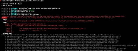 Terminal I Tried Npm Run Build In Astro And It Won T Work For Some