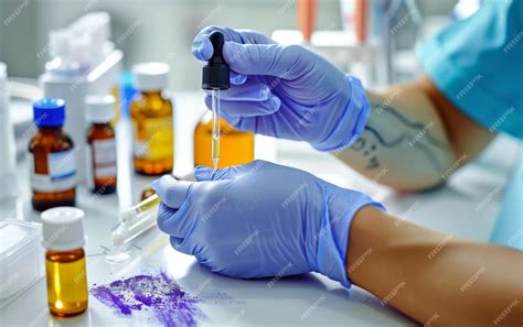 Premium Photo Allergy Testing Procedure Using A Dropper On Skin Patches