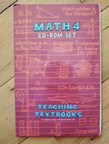 Math 4 Cd Rom Set Teaching Textbooks
