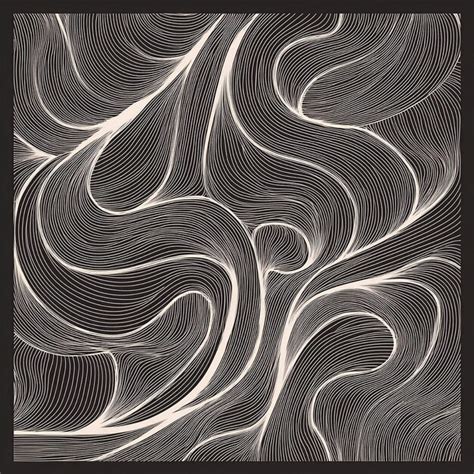 Black And White Linear Illustrations Of Undulating Lifelike Forms