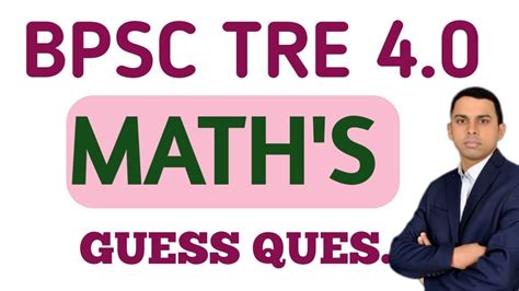 Bpsc Teacher Tre40 Maths Class 1 To 5 And 6 To 10 U C Jha Sir