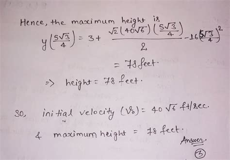 Solved Projectile Motion Use The Model For Projectile Motion Assuming There Is No Air