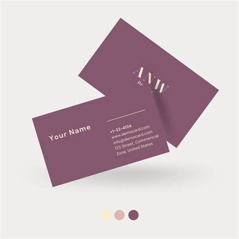 Purple Business Card Purple Amethyst Design Card Small Business