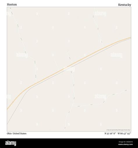 Horton Ohio Usa Kentucky N 37 26 8 W 86 47 55 Karte Zeitlose Karte Veröffentlicht