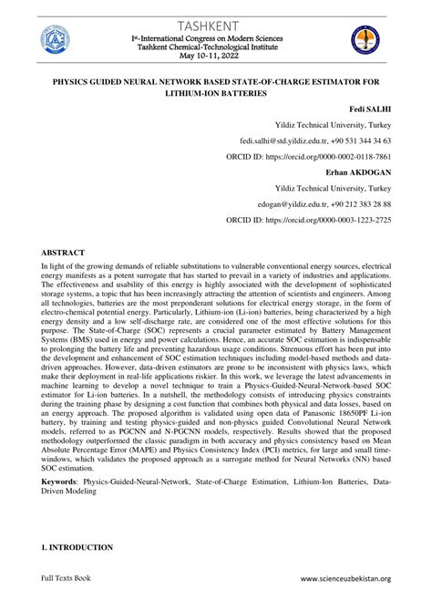 Pdf Physics Guided Neural Network Based State Of Charge Estimator For Lithium Ion Batteries