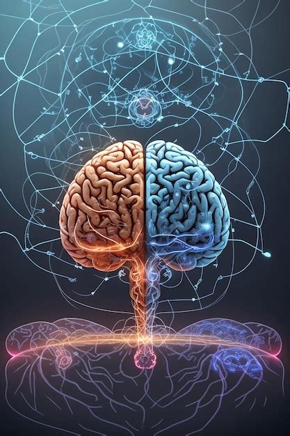 Premium Ai Image Minds Canvas Airendered Imaginary Brain Visualization