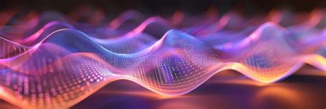 Vibrant Multicolor Abstract Digital Waveform With Dynamic Energy Flow And Futuristic Vibes Stock