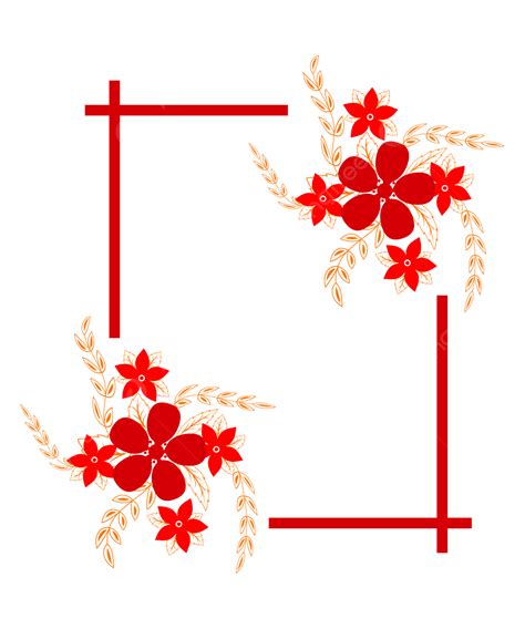 Modern Floral Frame Design Modern Floral Frame Frame Design Png And