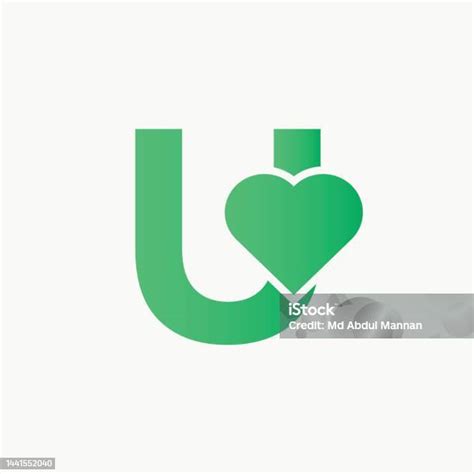 편지 U 사랑 기호와 심장 아이콘 개념 벡터 템플릿 개념에 대한 스톡 벡터 아트 및 기타 이미지 개념 건강관리와 의술
