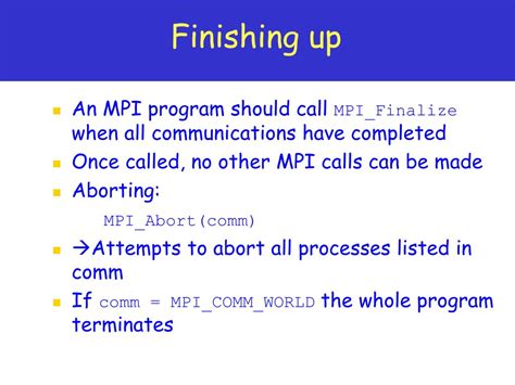 Ppt Programming Clusters Using Message Passing Interface Mpi