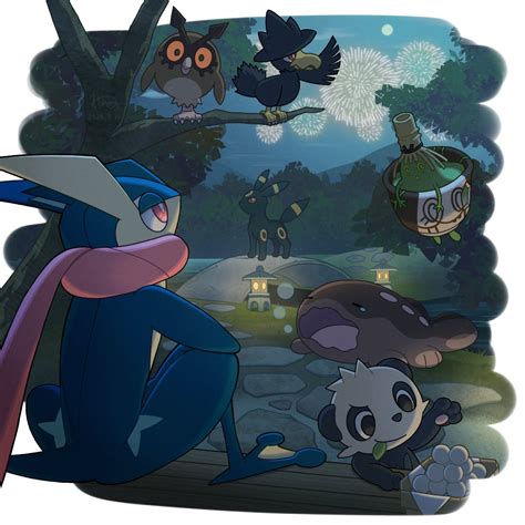 Wataame4907 Clodsire Greninja Hoothoot Murkrow Pancham Sinistcha Umbreon Nintendo