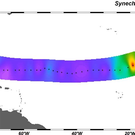 Depth Integrated Abundance Of Synechococcus In 10 3 Cells Ml −1