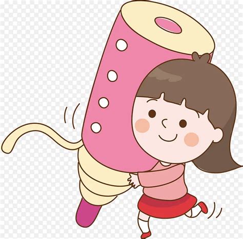 拿着笔的女孩PNG图片素材下载 图片编号7682178 PNG素材网