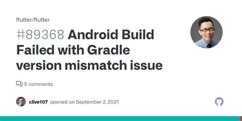 Android Build Failed With Gradle Version Mismatch Issue · Issue 89368