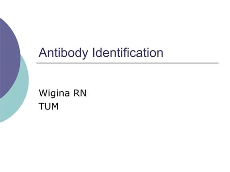 Antibody Identification Pptppt