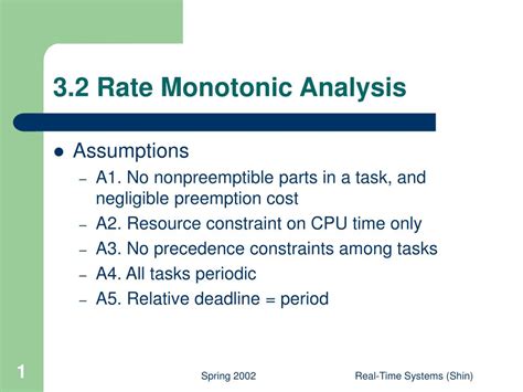 Ppt 32 Rate Monotonic Analysis Powerpoint Presentation Free