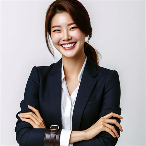 Premium Photo Smiling Female Model