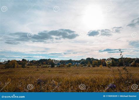 Fall Landscape In Akron Ohio Stock Image Image Of Ohio Clouds 119093039