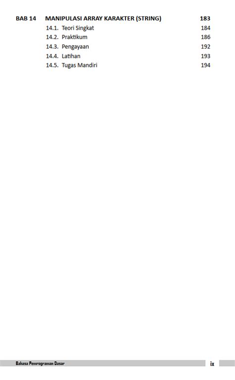 Buku Bahasa Pemrograman Dasar