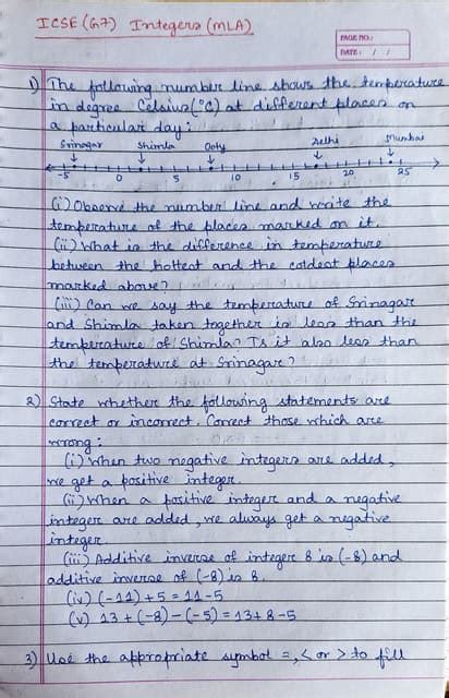 Icse Grade 7 Mathematics Exponents And Powers Worksheet Mla Pdf