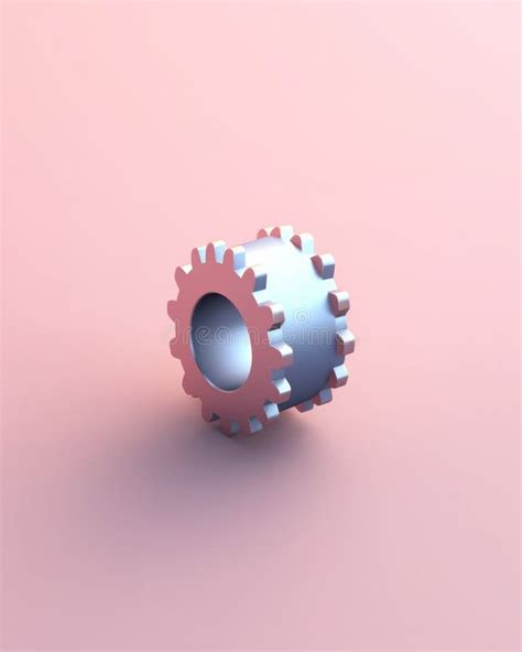 Tiny Cog Icon 3d Illustration Generative Ai Stock Illustration