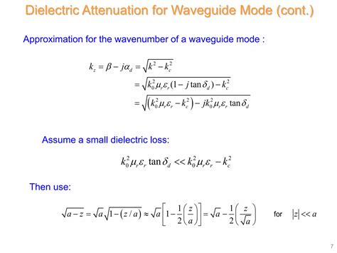 Waveguiding Structures Part 2 Attenuationpptx Physics Science
