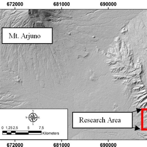 The Morphological Position Of The Research Area Using 3d Model Created