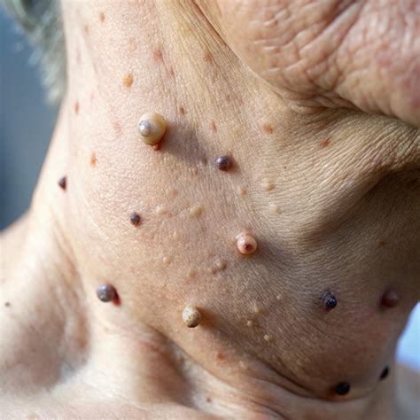 Fleshcolored Skin Warts On Neck Premium Ai Generated Image