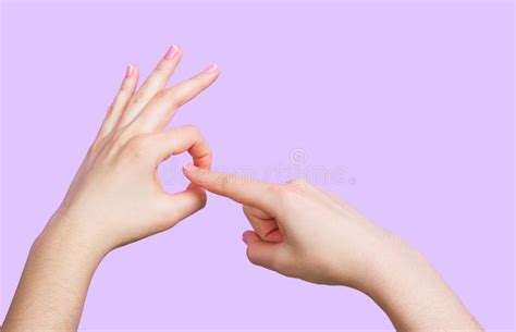 Hand Of Girl Doing Sex Gesture Stock Photo Image Of Finger Sexual