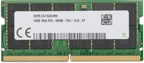 HP 16GB DDR5 1x16GB 4800 SODIMM ECC Memory Memory Module 2 In Distributor Wholesale Stock For