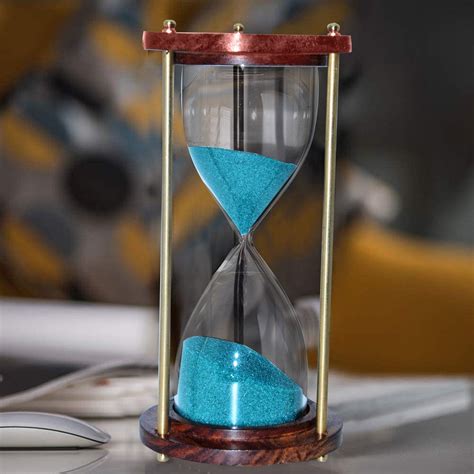 Personalized Wooden And Metal Sand Hourglass Timer Hourglass Sand Clock