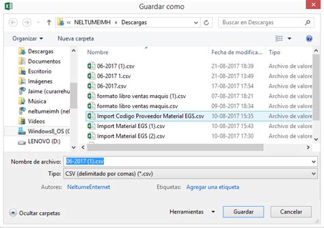 CSV DELIMITADO POR COMAS WikiClientes