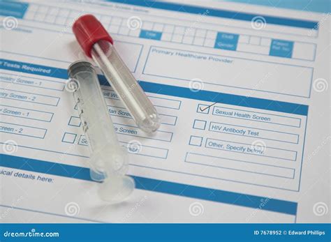Request For Sexual Health Screen Stock Photo Image Of Venereal Testtube