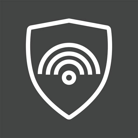 Protected Wifi Line Inverted Icon 15295295 Vector Art At Vecteezy
