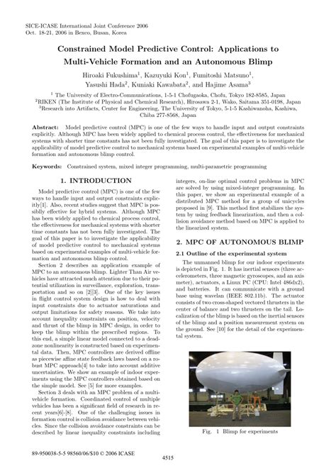pdf constrained model predictive control applications to multi