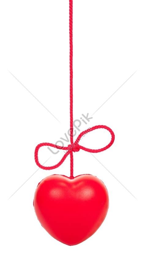 밧줄에 활로 묶인 붉은 심장 사진 사진 무료 다운로드 Lovepik