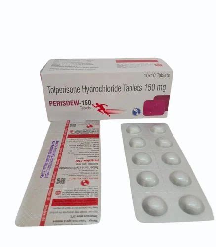 Tolperisone Hydrochloride 150 Tablets 10 10 Alu Alu Treatment Muscle Relaxant At ₹ 95 Stripe