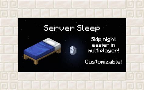 Server Sleep Skip Night Without All Players Sleeping In Multiplayer