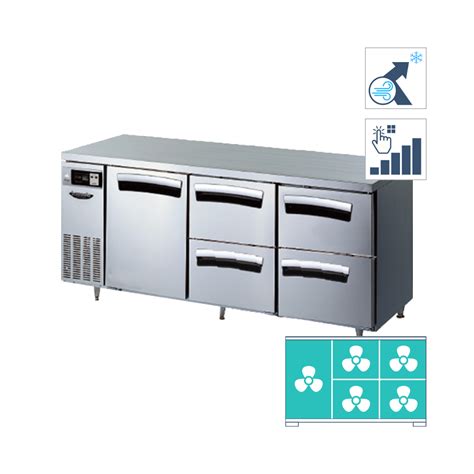 라셀르 간냉식 올스텐 업소용 테이블형 냉장고 497l 5도어 가로 1800 스윙도어좌2서랍중2서랍우 자동성에제거 Lt 1834r Sdd 업소용냉장고