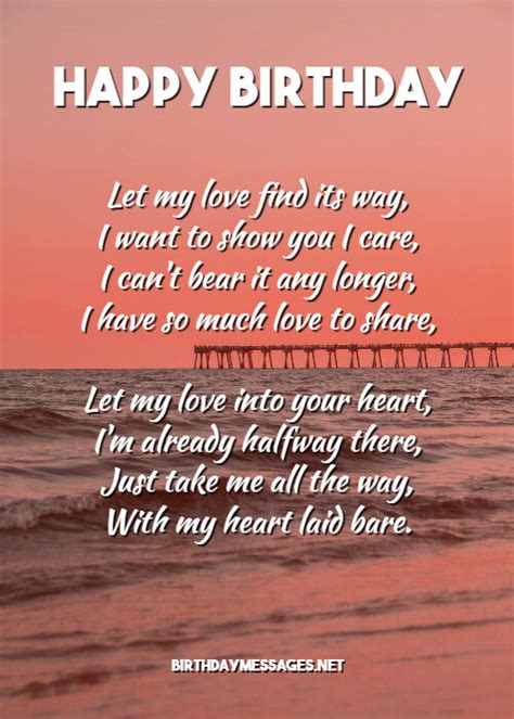 Happy Birthday Love You Poems Happy Birthday My Love Wishes For Your
