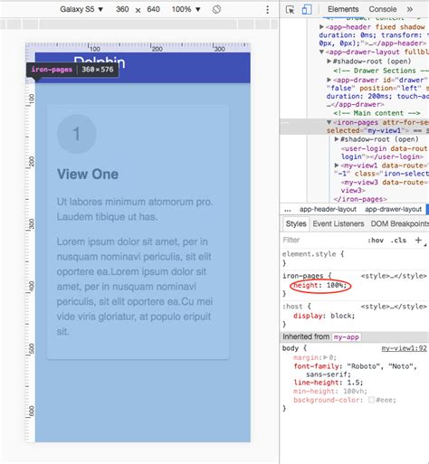 Flexbox Polymer Make Iron Pages Flex And Fill Vertical Area Stack